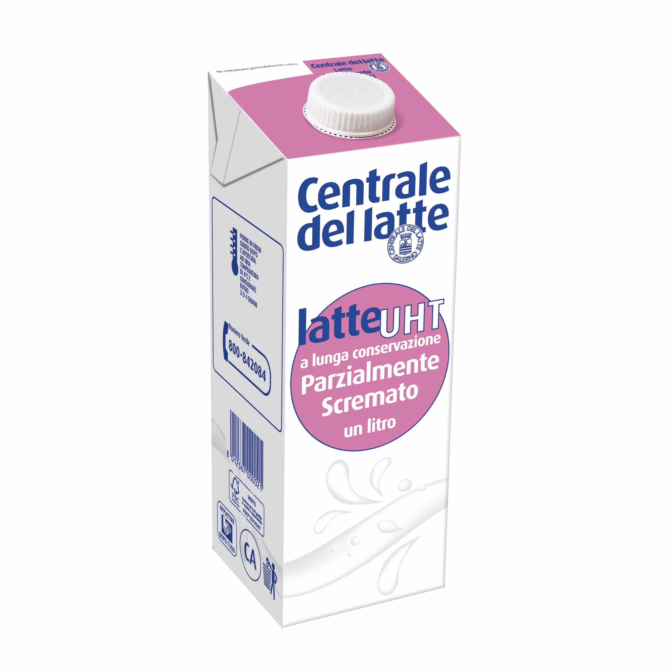 Latte parzialmente scremato UHT 1L - Centrale del Latte di Salerno