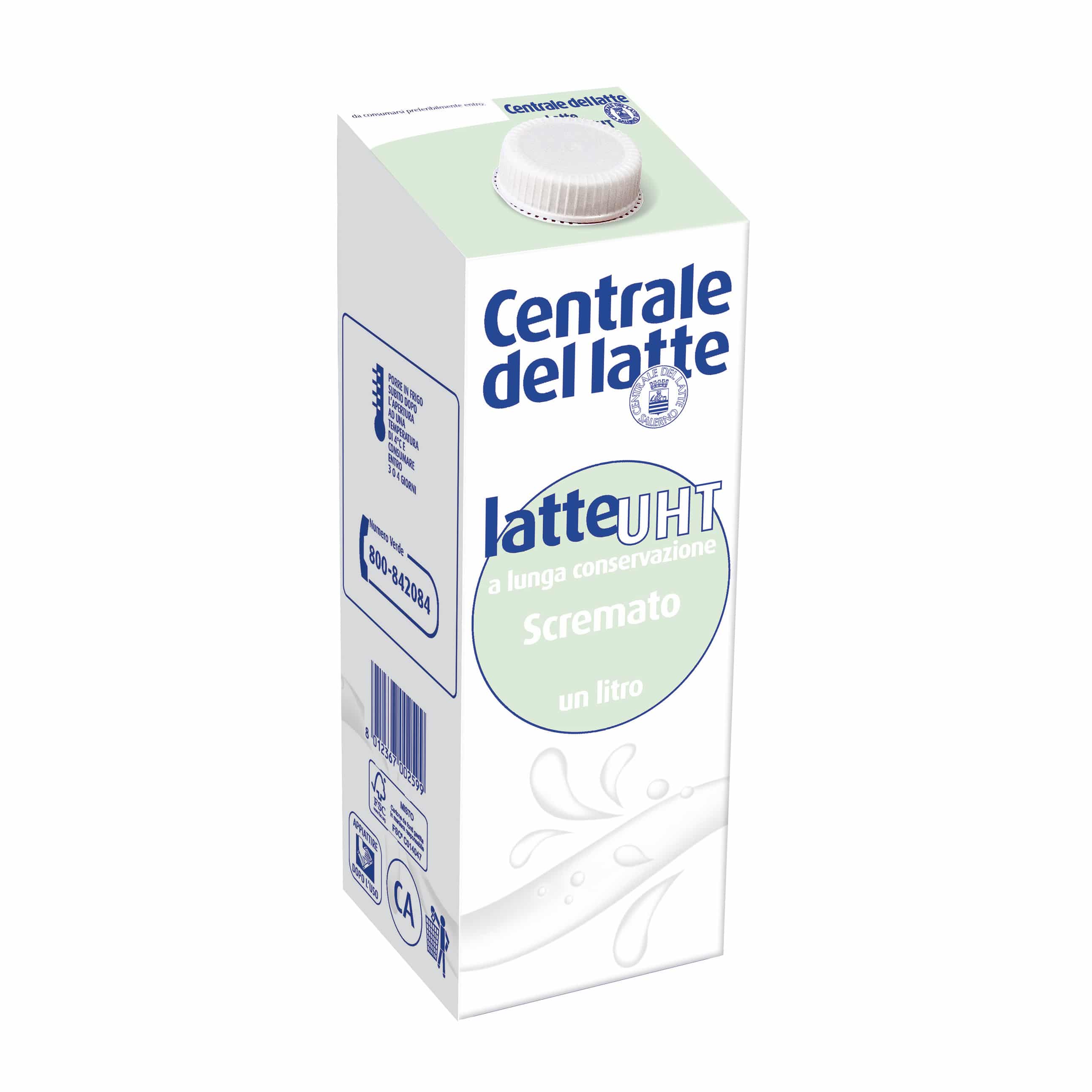 Latte totalmente scremato UHT 1 L - Centrale del Latte di Salerno