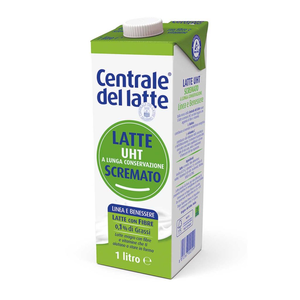 Latte totalmente scremato UHT 1 L - Centrale del Latte di Salerno